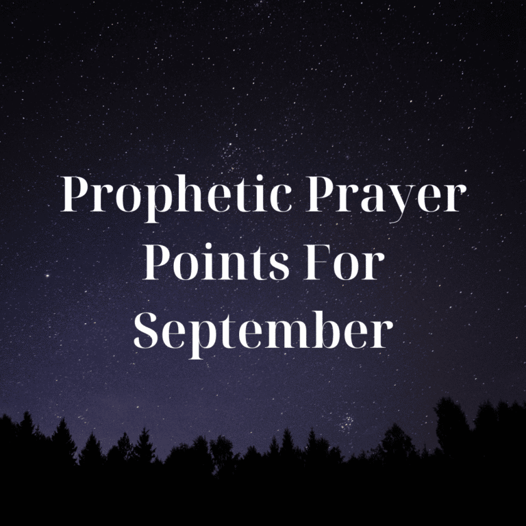 Prophetic Prayer Points For September
