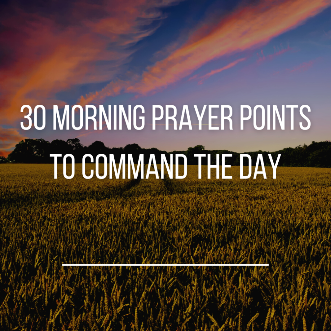 30 Morning Prayer Points To Command The Day